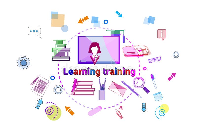 Learning Training Courses Banner Online Education Elearning Concept ...