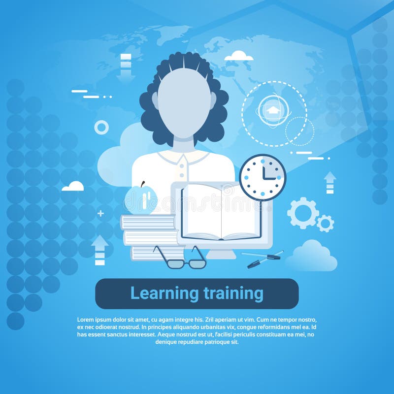 Learning Training Education Online Concept Web Banner with Copy Space ...