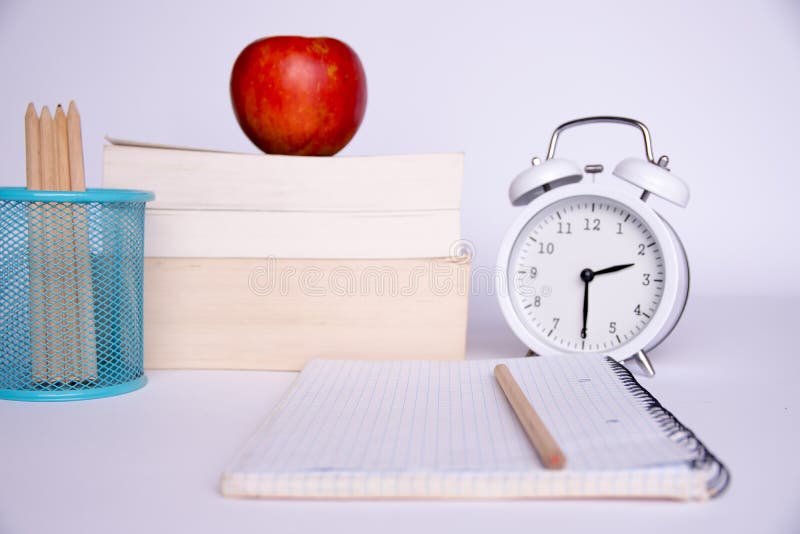 Learning Under Time Pressure Concept on White Background Stock Photo ...