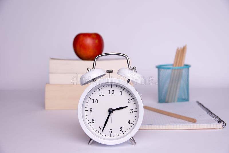 Learning Under Time Pressure Concept on White Background Stock Photo ...