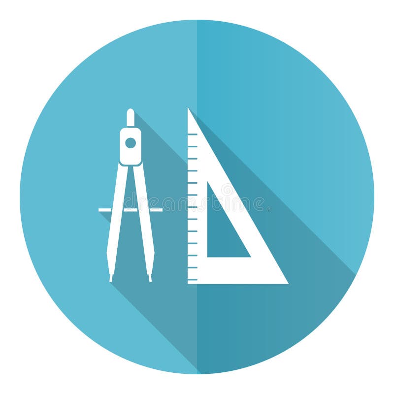 Learning Vector Icon, Education Flat Design Blue Round Web Button ...