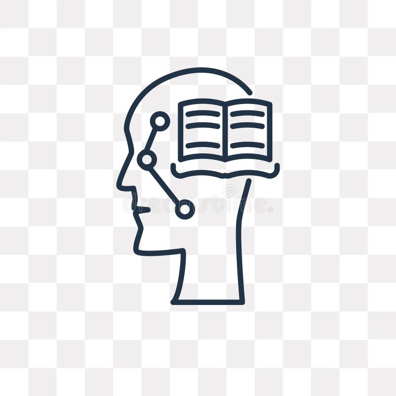 Learning Vector Icon Isolated on Transparent Background, Linear Stock ...