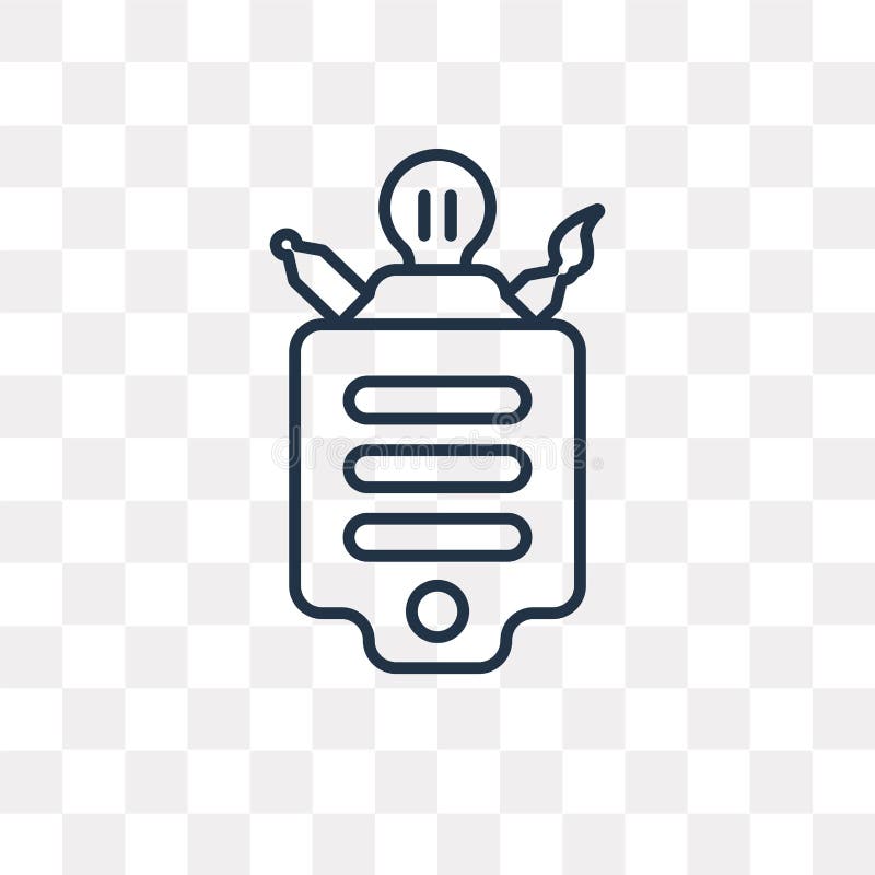 Learning Vector Icon Isolated on Transparent Background, Linear Stock ...