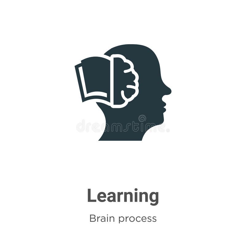 Learning Vector Icon on White Background. Flat Vector Learning Icon ...