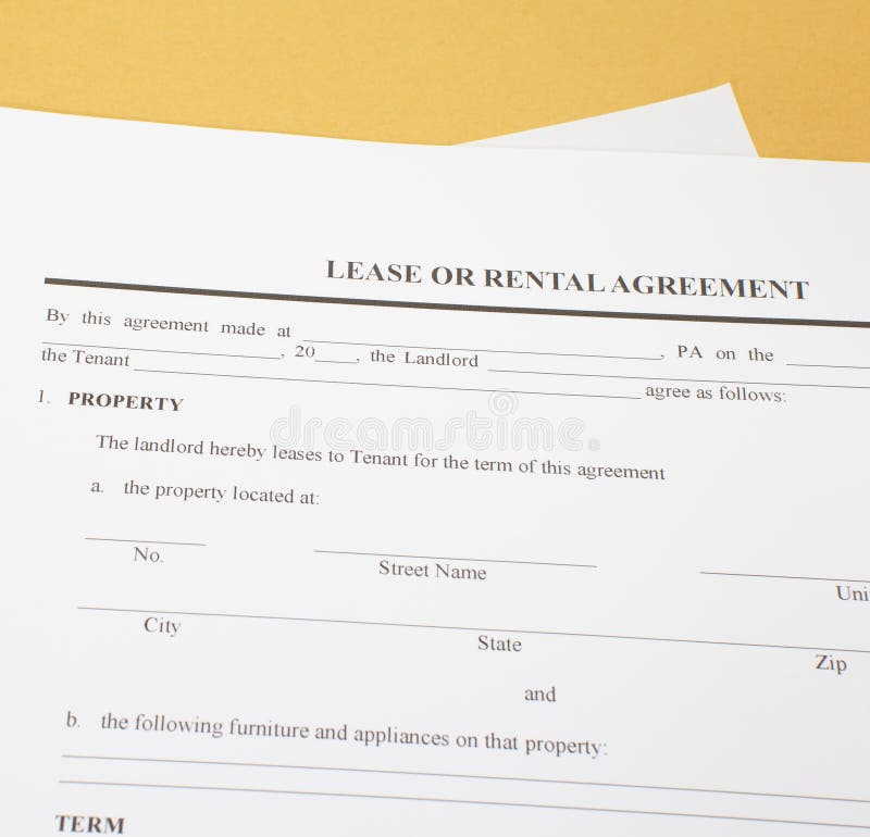 Lease agreement stock image. Image of horizontal, rental - 32529767