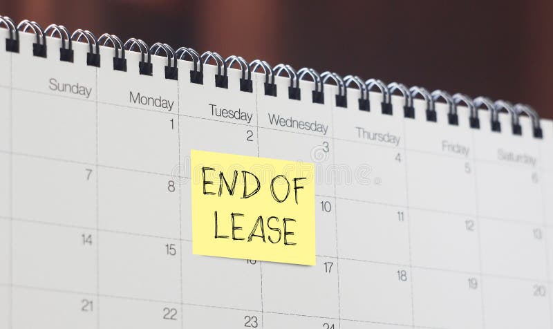 Lease Termination is Shown Using the Text End of Lease Stock Photo ...
