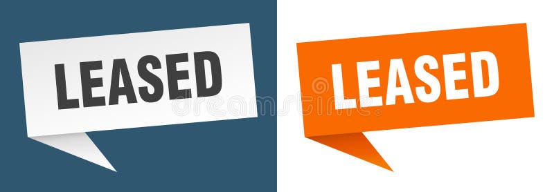 Leased Banner. Leased Speech Bubble Label Set Stock Vector ...