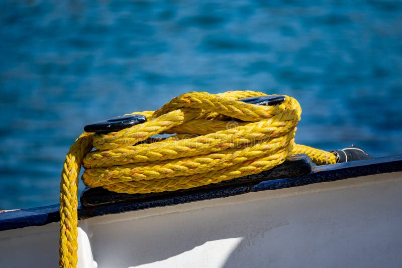 Leash on a cleat stock image. Image of sailing, boat - 179879127