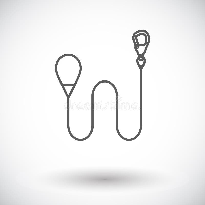 Leash icon stock vector. Illustration of flat, icon, leash - 97576999