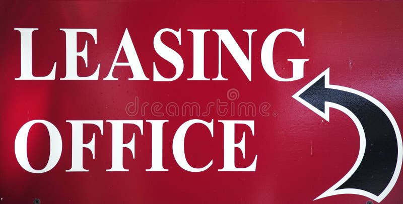 Leasing office sign. stock photo. Image of house, agent - 5686094