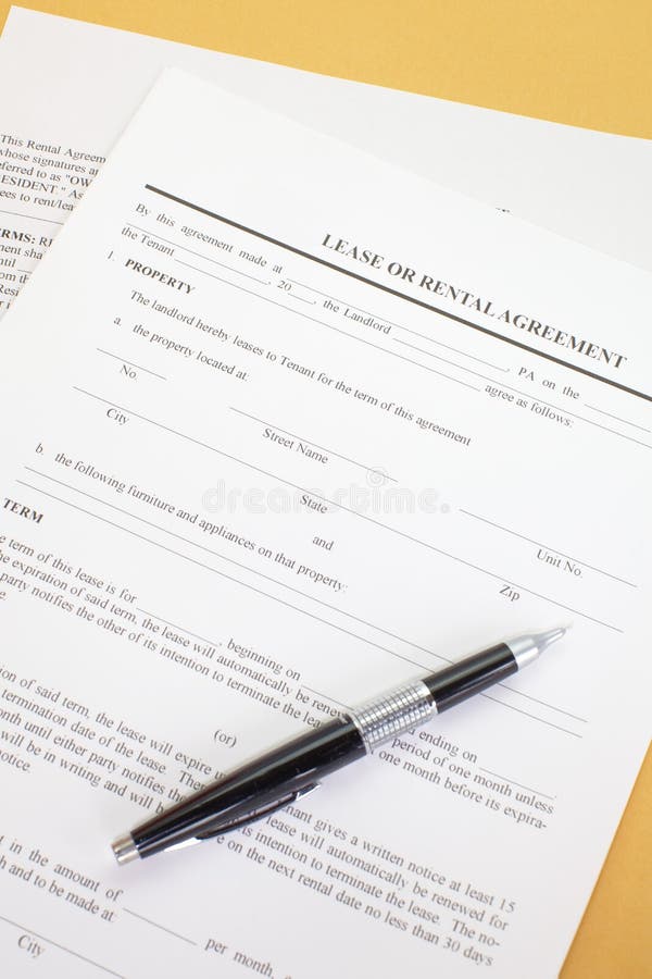 Leasingvertrag stockbild. Bild von papier, haus, bewohner - 32529803