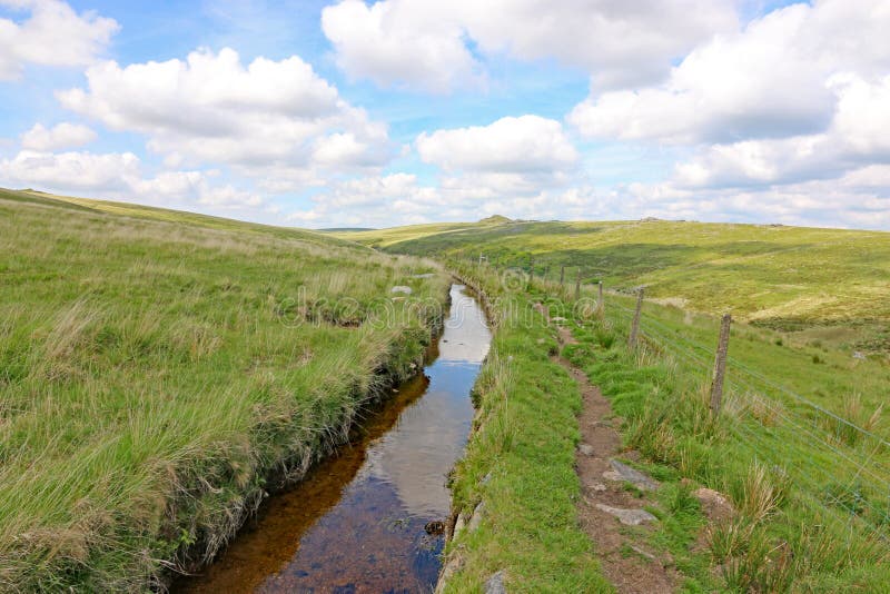 Leat in the West Dart River Valley in Dartmoor Stock Image - Image of ...
