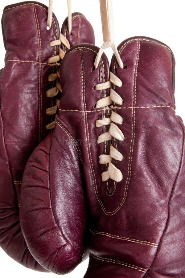Leather, Antique Boxing Gloves Stock Photo - Image of objects ...