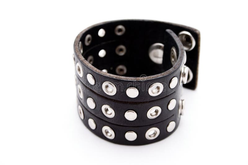 Leather arm strap 3 stock image. Image of buttons, strips - 1515417