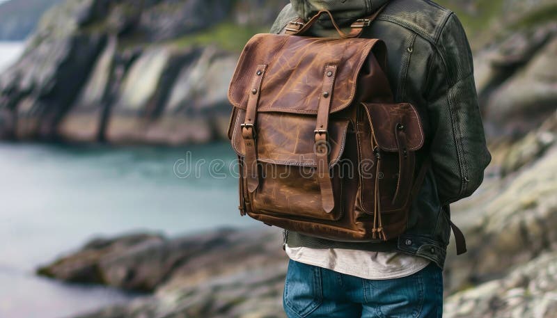 Leather Backpack, Modern Elegance for a Summer Adventure Generated ...