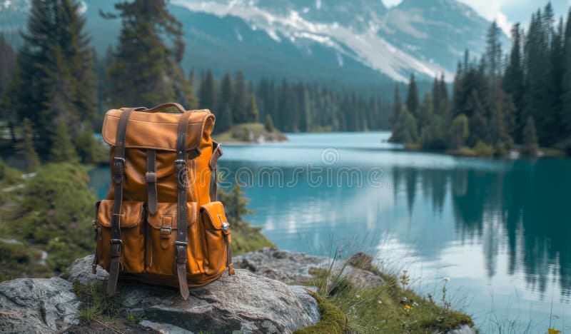 Leather Backpack by Mountain Lake. a Brown Leather Backpack Sits on a ...