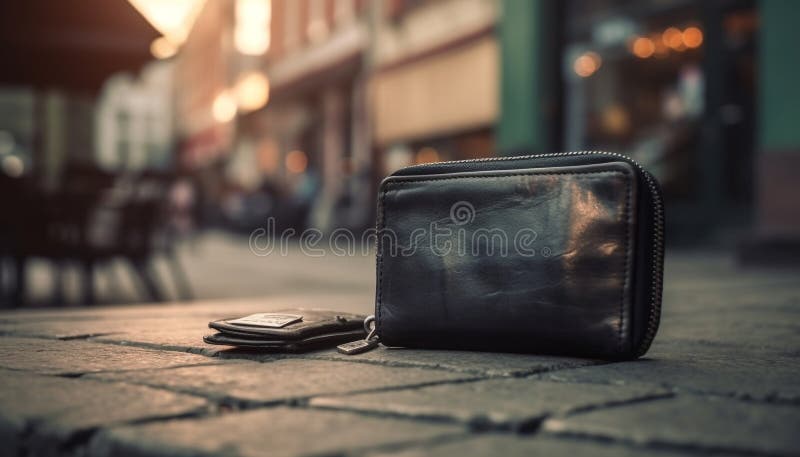 Leather Bag, Wallet, and Suitcase for Travel Generated by AI Stock ...