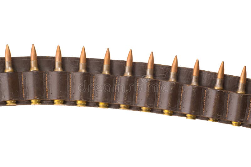 Leather Bandolier on White stock photo. Image of cartridge - 220079408