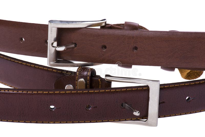 Leather belt close up stock image. Image of fashion, isolated - 16385917