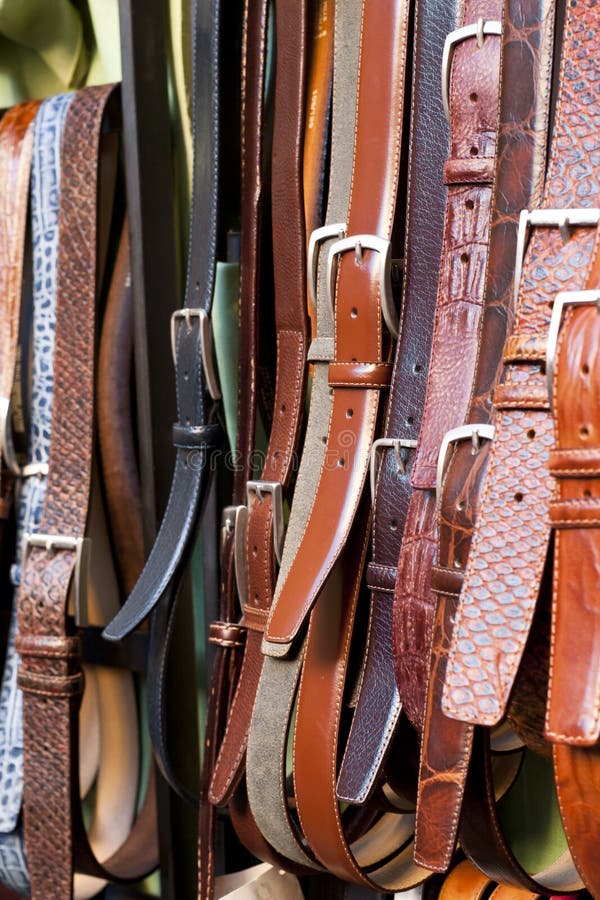 Trade in Leather Crafts and Accessories Stock Image - Image of ...