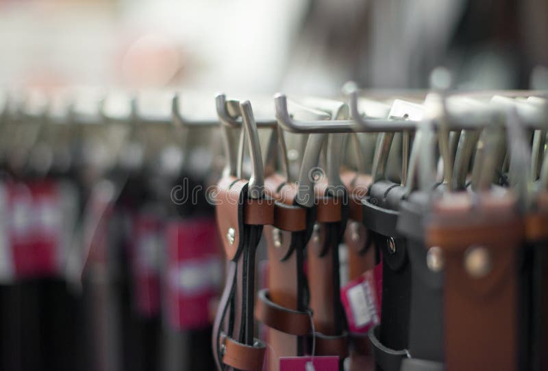 Leather belts collection. stock photo. Image of sale - 51396552