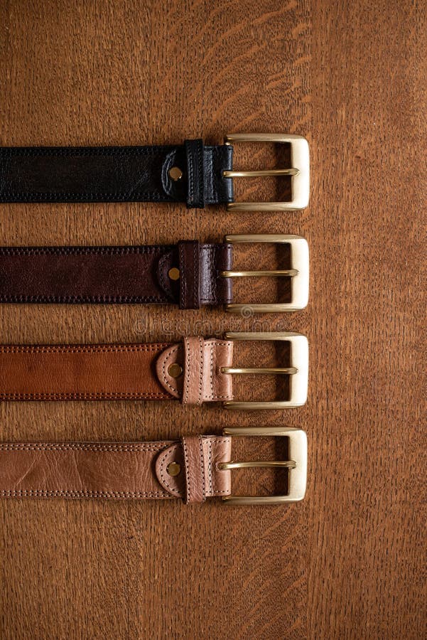 Leather Belts Set. Natural Lighting Stock Image - Image of waist, wear ...
