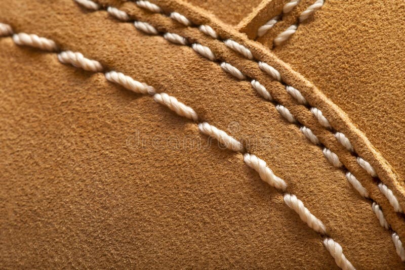 Leather Boots Stitched Thread Stock Photo - Image of abstract, colors ...