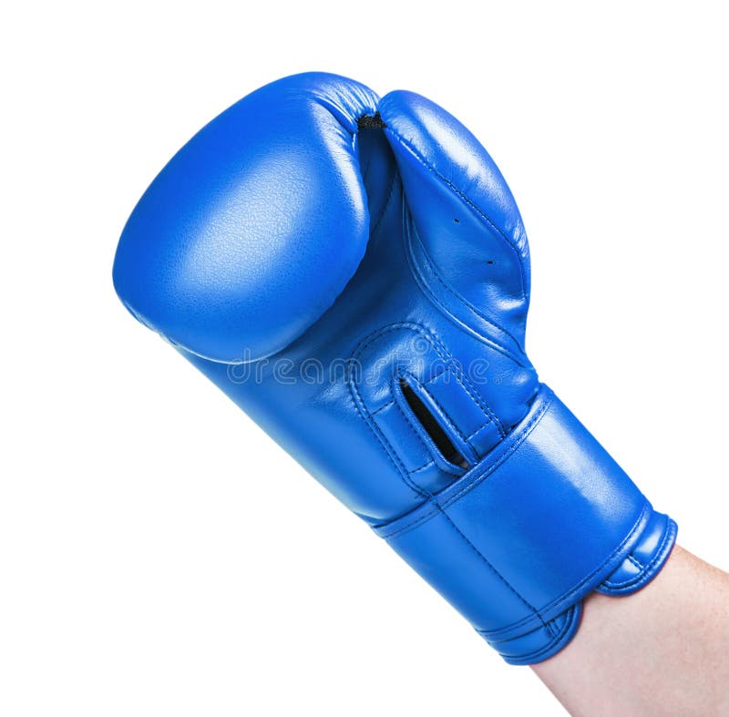 Leather Boxing Glove Red and Blue Isolated on White Stock Photo - Image ...
