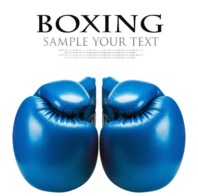 Leather Boxing Glove Red and Blue Isolated on White Stock Photo - Image ...