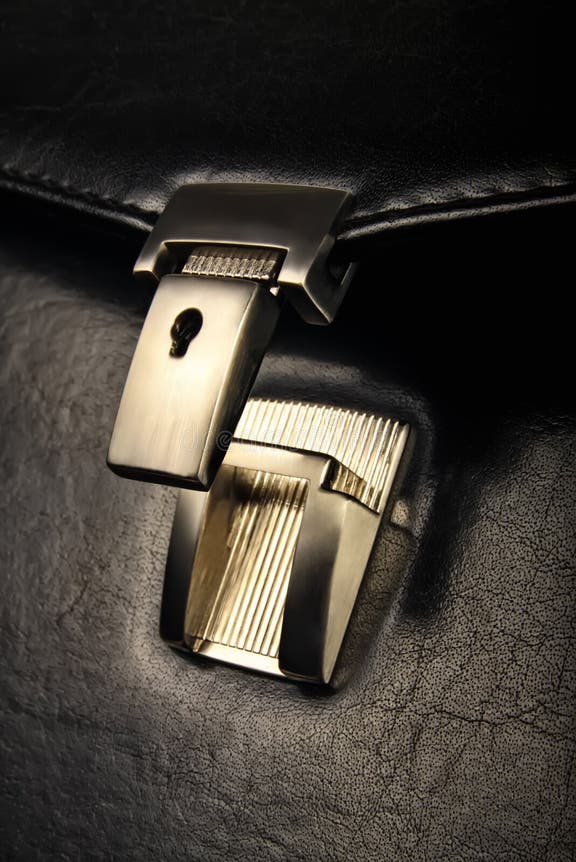 Leather briefcase stock image. Image of metal, rivet - 22932343