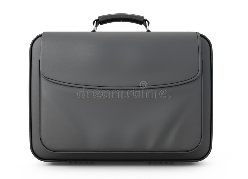 Leather Briefcase for Documents Front View Stock Illustration ...