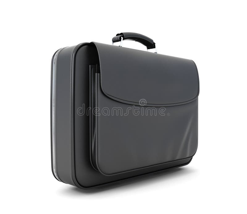 Leather Briefcase for Documents Front View Stock Illustration ...
