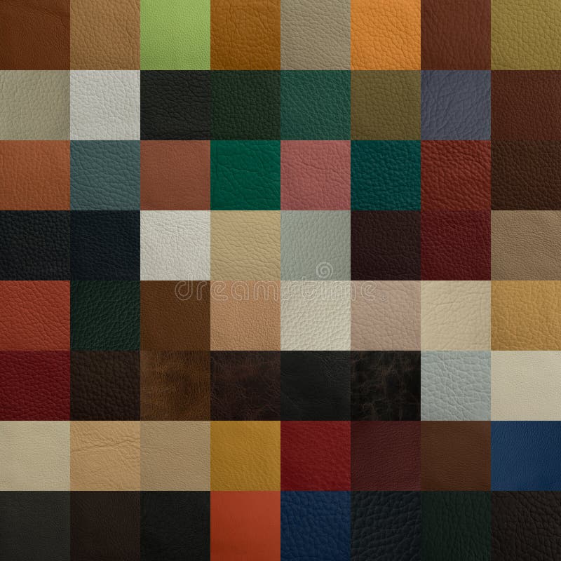 Leather Chart with Many Color Samples Stock Image - Image of frame ...