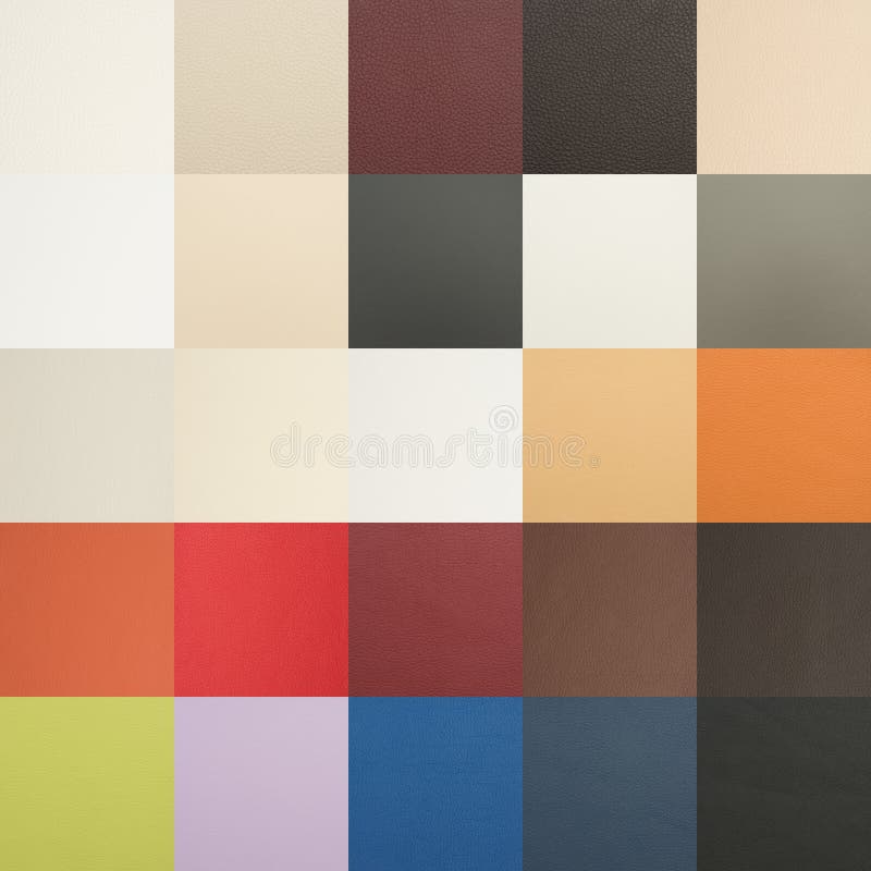 Leather Chart with Many Color Samples Stock Image - Image of decorate ...
