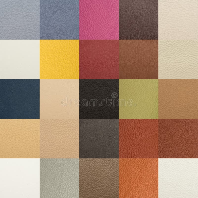 Leather Chart with Many Color Samples Stock Image - Image of decorate ...