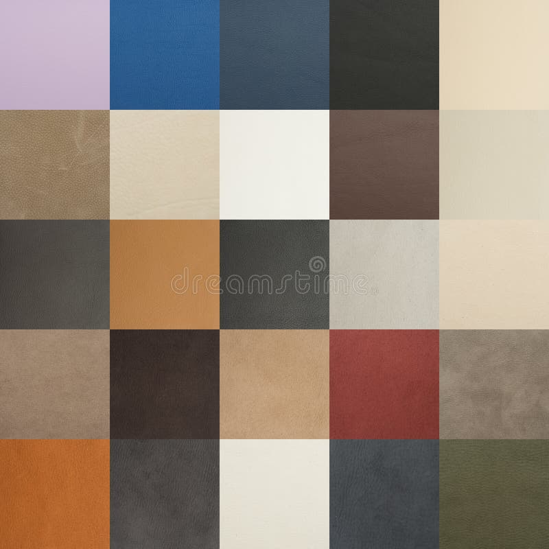 Leather Chart with Many Color Samples Stock Photo - Image of banner ...