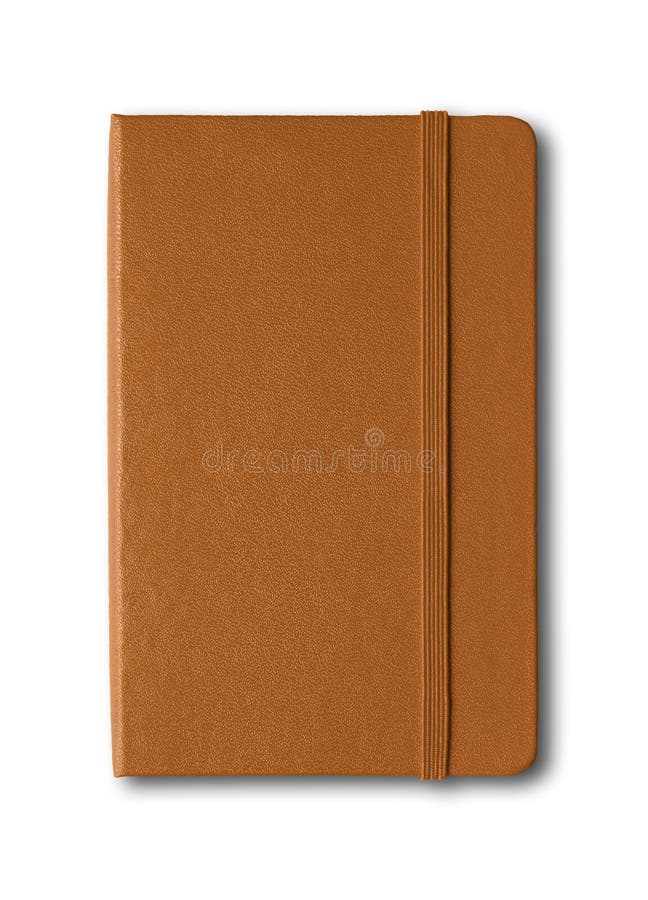 Leather Closed Notebook Isolated on White Stock Photo - Image of mockup ...