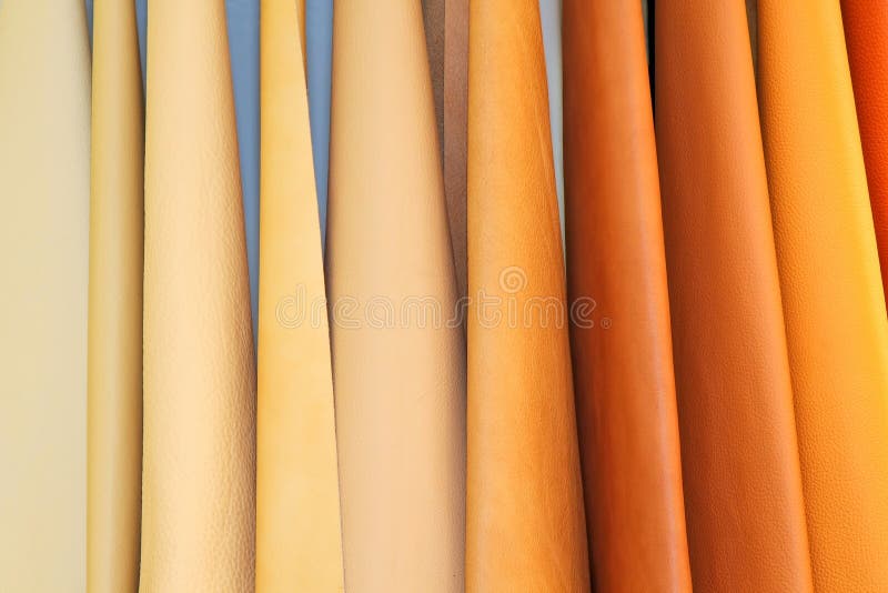 Leather color, Samples of fine leather in different