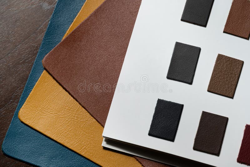 Leather Color Swatch Book with Various Color Stock Image - Image of ...