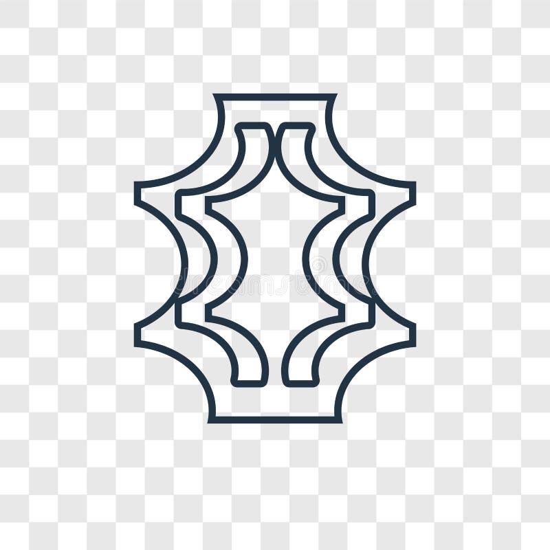 Leather Concept Vector Linear Icon Isolated on Transparent Background ...