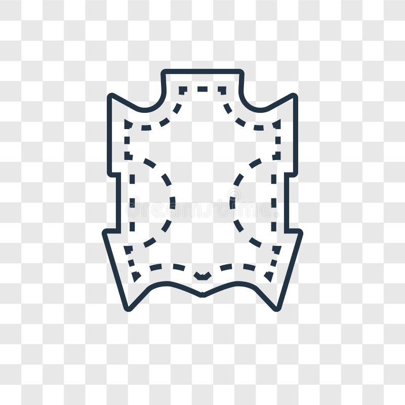 Leather Concept Vector Linear Icon Isolated on Transparent Background ...