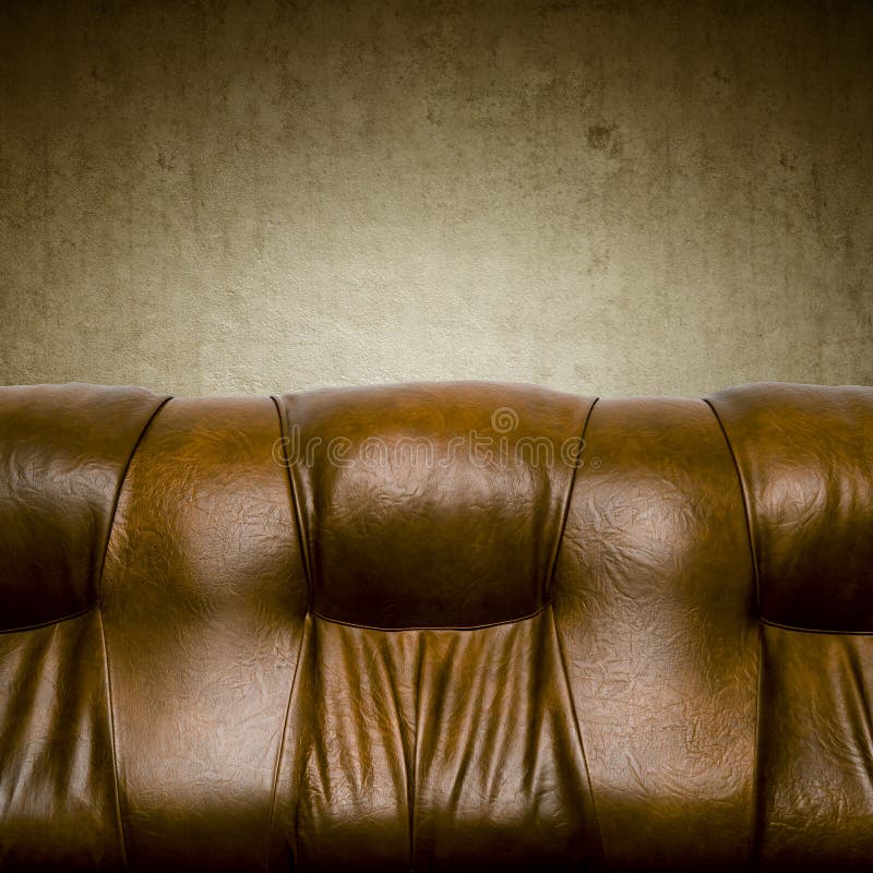 A Modern Minimalist Living-room with Leather Sofa Stock Image - Image ...