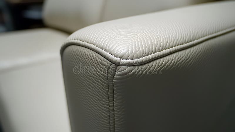 The Leather Couch Has a Very Clean and Modern Look Stock Photo - Image ...