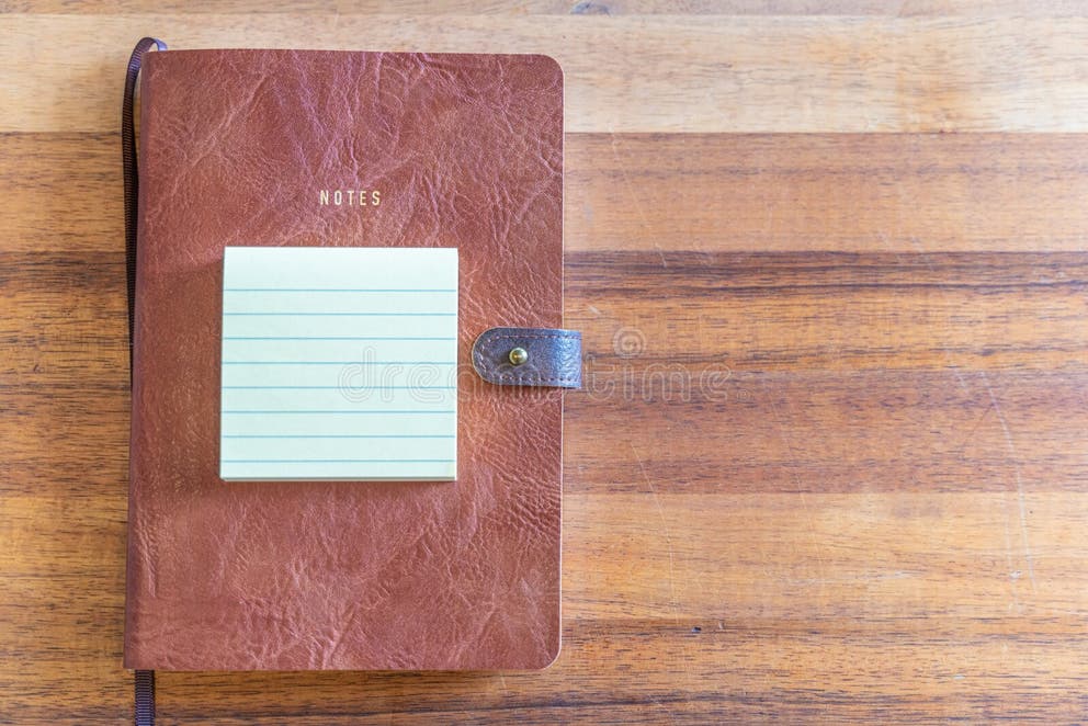 Leather Covered Notebook Journal for Taking Notes and Drawing Stock ...