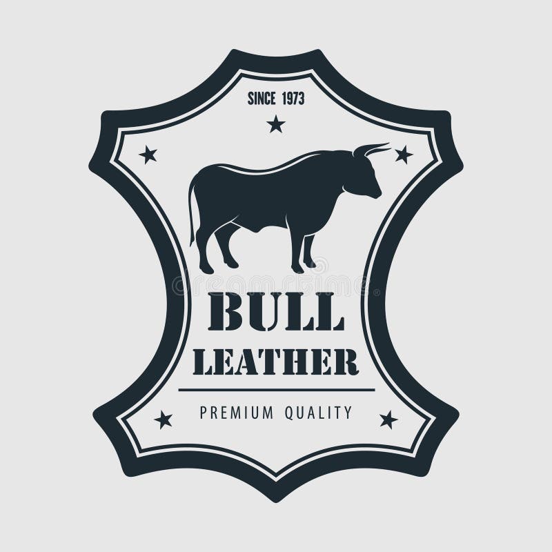 Leather Craft, Bull Leather Logo Design Stock Vector - Illustration of ...