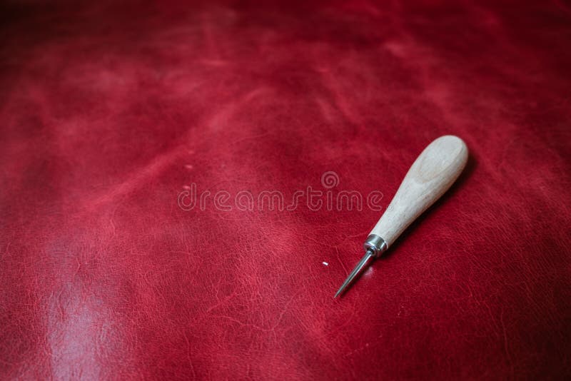 Leather Craft and Leather Working Tools , Diamond Awl Stock Image ...