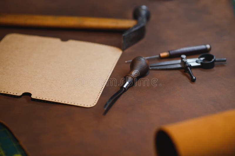 Old Leather Crafting Tool - Round Wooden Multi-Size Edge Slicker and ...