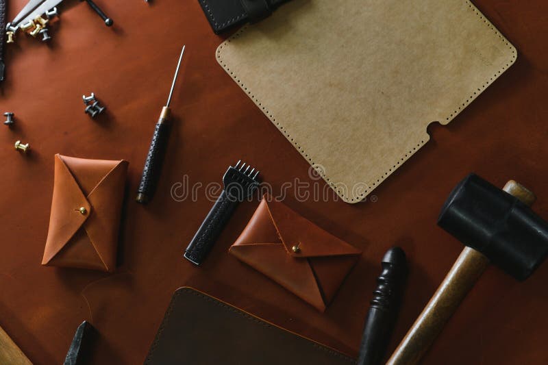 Old Leather Crafting Tool - Round Wooden Multi-Size Edge Slicker and ...