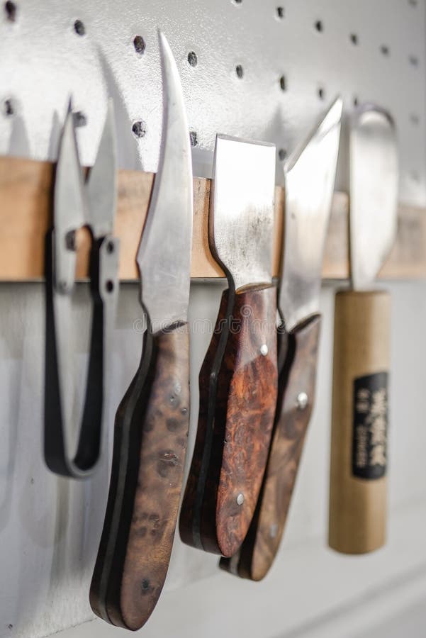 Leather cutter tools. stock image. Image of knife, crafting - 117404429