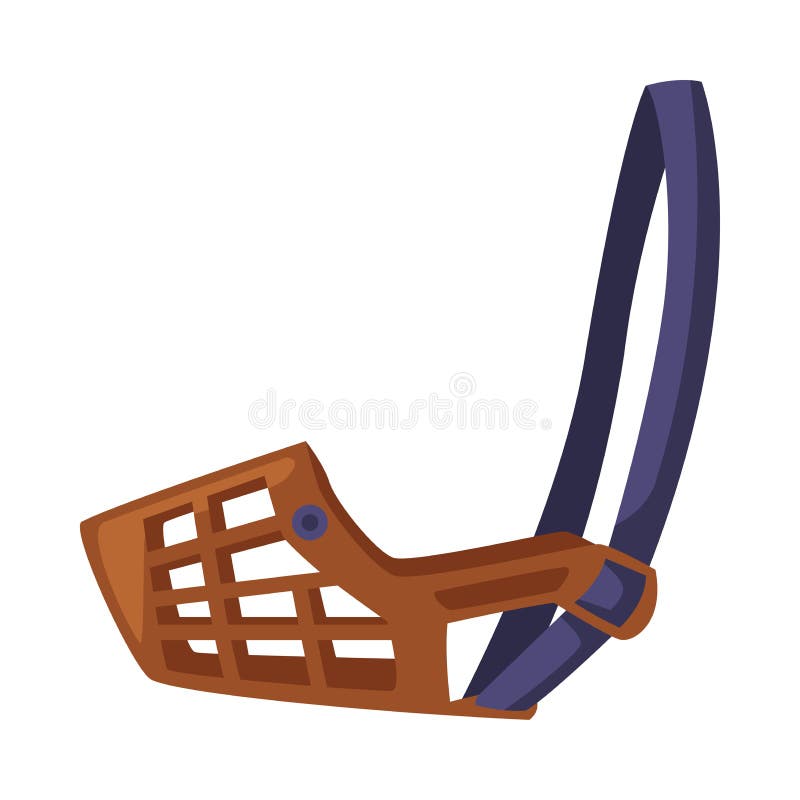 Leather Dog Muzzle, Pet Animal Accessory Cartoon Style Vector ...